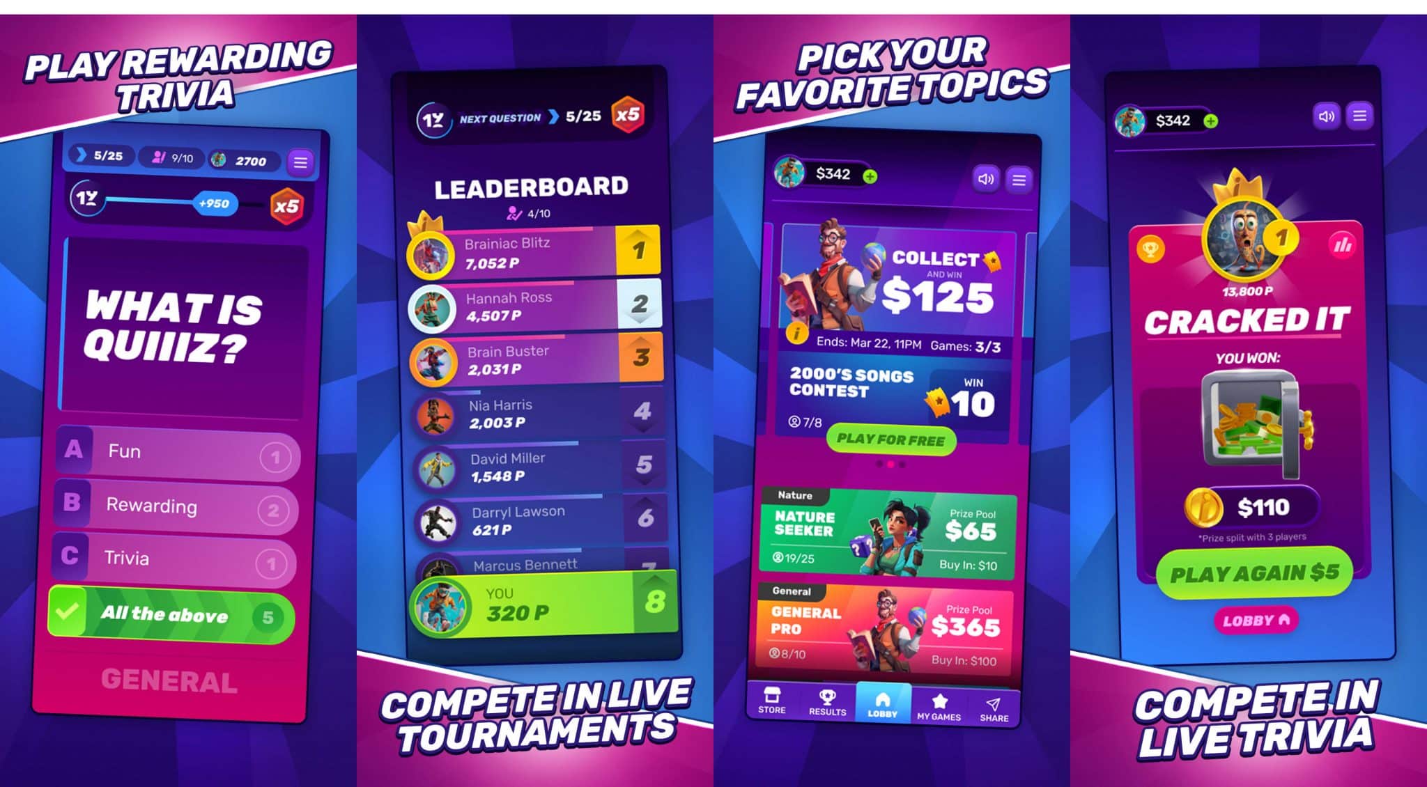 Quiiiz - Online Trivia Game, Play Now And Win Real Money!